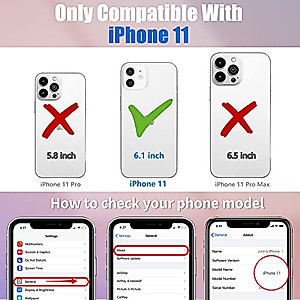 Toycamp for iPhone 11 Case with Ring Kickstand, Cute Design for Women Girls Girly Boys Skeleton Skull Cartoon Print Case Cover for iPhone 11 (6.1 Inch)