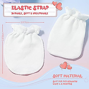 16 Pairs Newborn Baby Cotton Mittens No Scratch Gloves Unisex Newborn Mittens for baby Boys Girls 0-6 Months (Chic Color)