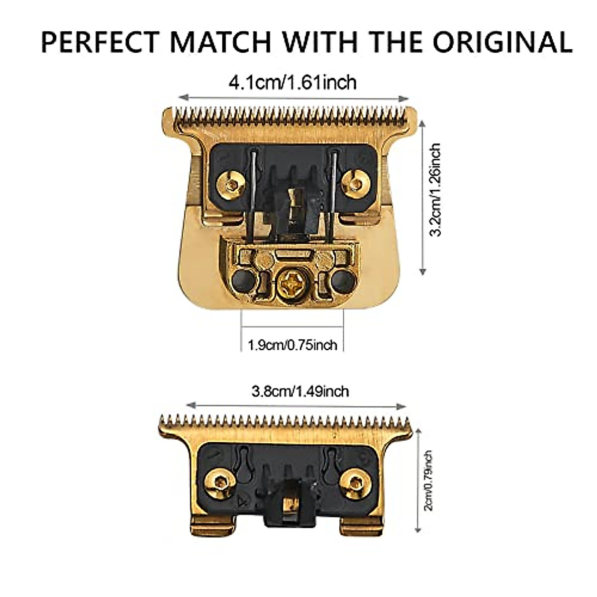 Replacement DOLD 2.0 Blades compatible with BaBylissPRO FX787 / FX726/FX787G/FX787B2, for Outlining Hair Trimmers (FX787) and Trimmers (FX726) -golden steel knife