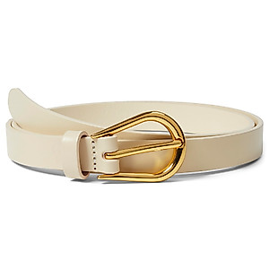Madewell Women's Teardrop Buckle Belt, Ecru, S