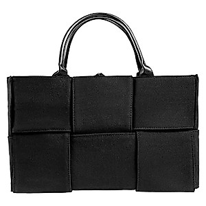 Tote Bag for Women Casual Hobo Bag Black Canvas Bag Large Capacity Satchel Top Handle Bag Message Bag