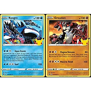 Kyogre & Groudon - Pokemon Celebration Card Lot - Legendary Holo Foil - 017/025 & 003/026