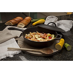 Bayou Classic 7453 12-in and 14-in Cast Iron Skillet Set Features Pour Spouts Perfect For Breakfast Pan Frying Sautéing and Baking