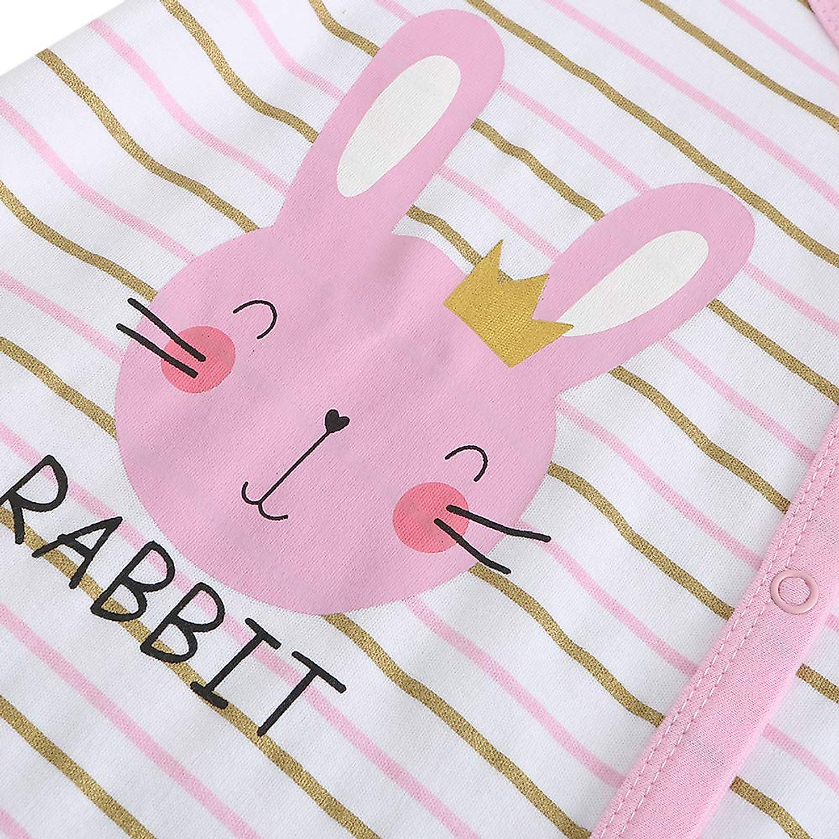 Kiddiezoom Baby Footed Cotton One-Piece Romper Jumpsuit Pajamas