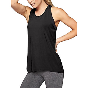 Mippo Women's Workout Tank Top - Loose Fit, Yoga, Tennis, Athletic, Black M