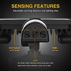 Onforu 100W LED Security Lights Motion Sensor Light Outdoor, 9000lm Super Bright Flood Light Motion Detector with 3 Head, IP65 Waterproof Exterior Floodlight, 6000K Wall Light for Entryway, Garage