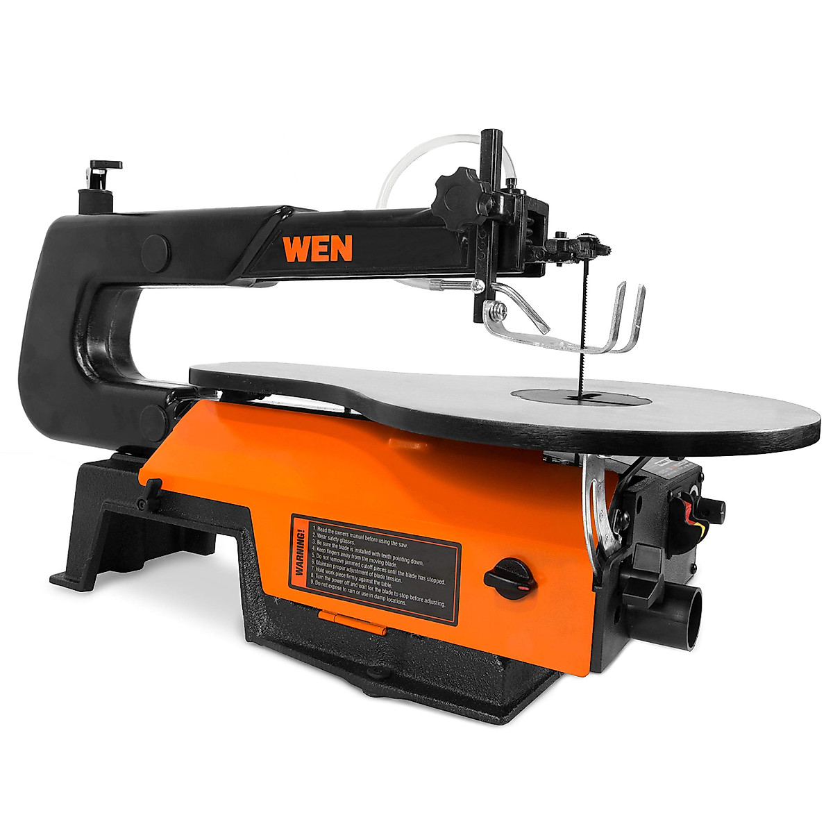 WEN 3922 16-inch Variable Speed Scroll Saw with Easy-Access Blade Changes & WA0392 120V 15-Amp Momentary Power Foot Pedal Switch for Woodworking