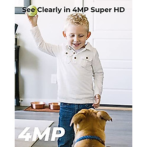 REOLINK E1 Pro 4MP Indoor WiFi Camera Bundle with 32GB Micro SD Card, 2.4/5 GHz Wi-Fi, Two Way Talk, Motion Tracking, Motion Detection for Baby and Pet Monitor