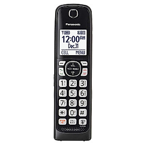 Panasonic Additional Cordless Phone Handset Accessory Compatible with KX-TGF540/570/TG785 Cordless Phone Systems Series - KX-TGFA51B, Black