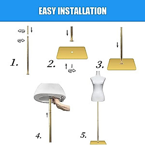 Female Dress Form Mannequin Torso,Height Adjustable Mannequin Stand,Realistic Model Display Body Stand with Metal Bracket and Rectangular Base Clothing Forms,White