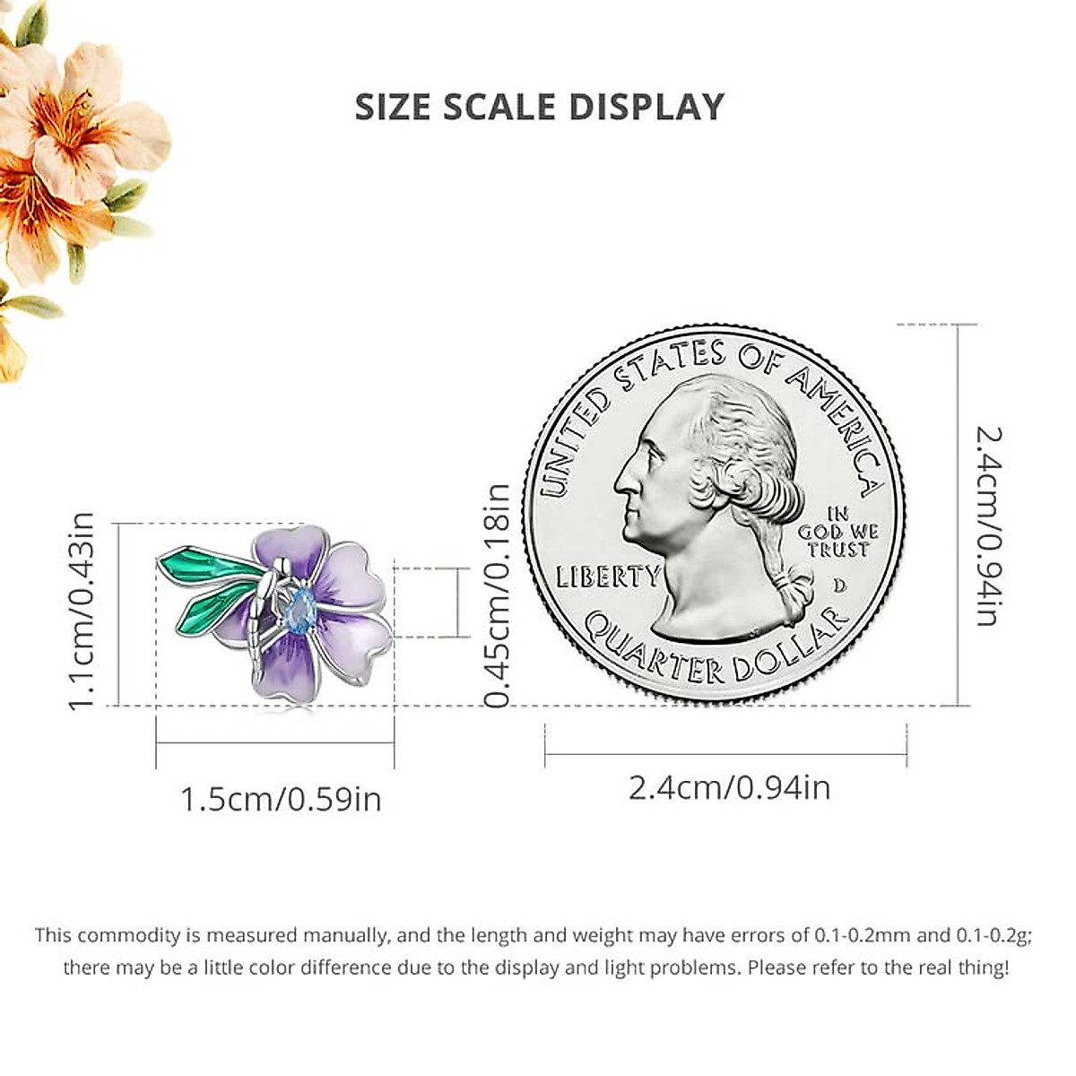 Dragonfly Flower Bead Charm 925 Sterling Silver Charm Fits For Pandora Bracelet Necklace,BSC786