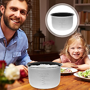 Rice Cooker Pot Inner Tank Alloy Pot Replacement Insert Liner Accessory for Rice Cooker Traditional Rice Cooker Bowl 2L