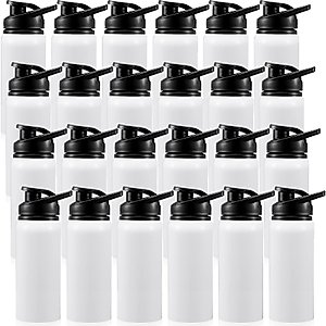 24 Pcs Water Bottles Bulk Aluminum 17 oz Metal Sports Gym Hiking Reusable Bottles Christmas Gift for Kids Christian Charity Donation Supplies Operation Christmas
