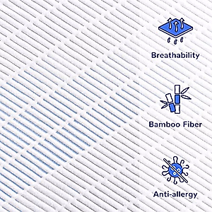 BedStory 2 Inch Full Size Memory Foam Mattress Topper Firm, Pain-Relief Bed Topper, Enhanced Cooling Pad, Gel Infused High-Density Foam Motion Isolation, Skin-Friendly Cover CertiPUR-US Certified