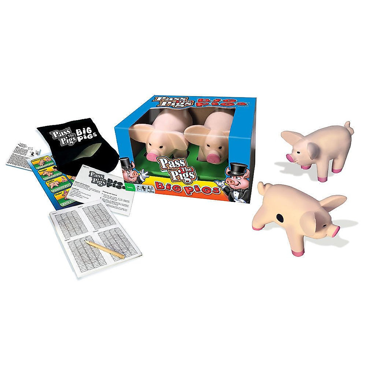 Big Game Toys~Big Pigs Yard & Floor Game Giant Camping Indoor/Outdoor Pass The Pig dice with Free BGT Sticker