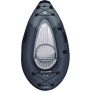 AQUAGLIDE Backwoods Purist 65 Inflatable 6 FT Kayaks for Adults Packable Family Friendly Adaptable 1 Person Single Rider Blow Up Touring Performance Kayaking for Recreational Angler Fishing Hunting