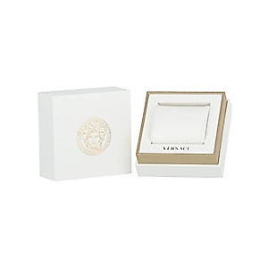 Versace Womens Gold Tone Swiss Made Watch. Palazzo Empire Collection. High Fashion Adjustable Red Leather Strap with Red Dial. Feautring Bold 3D Medusa Head.