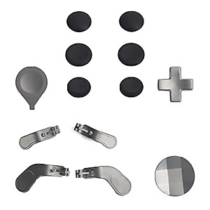 YYOYY Game Controller Accessories Metal Silicone,Complete Replacement Elite Controller Gaming Controller Gamepad Thumbsticks Paddles Set for ONE Elite Series 2