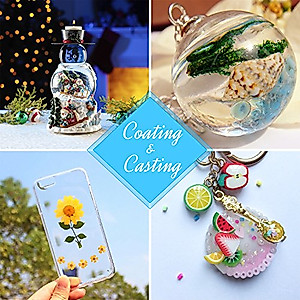 UV Resin 500g - Crystal Clear Improved Ultraviolet Curing Epoxy Resin for DIY Jewelry Making, Craft Decoration - Hard UV Glue Solar Cure Sunlight Activated Resin for Casting & Coating, DIY Resin Mold