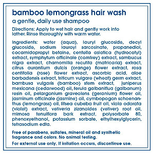 LATHER Bamboo Lemongrass Shampoo & Conditioner Set - Gentle Daily Moisturizing Shampoo & Hair Detangler Conditioner for All Hair Types - Lightweight, Non-Greasy, Sulfate Free - 8 Fl Oz Bottles