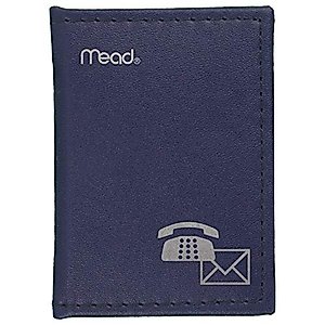 Mead Telephone/Address Book, 3-1/4"x2-3/8", Assorted Colors, Color Will Vary, 1 Book (67140)