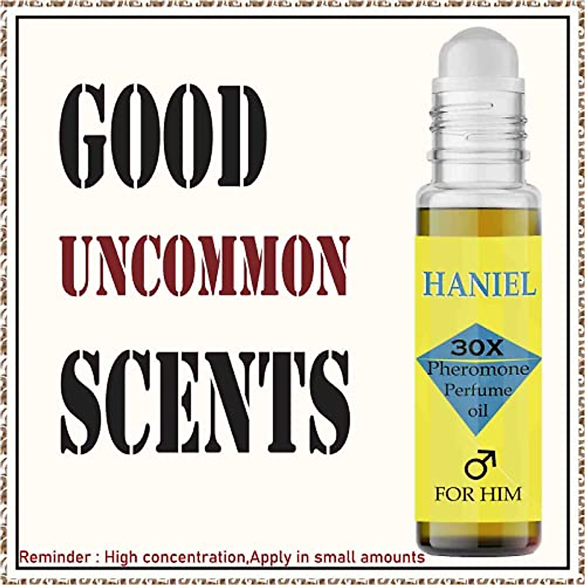 Haniel Pheromone Perfume Oil for Men Luxury and Power Classic Cologne Scent,Enhance Attracttion Formula, Intoxicating,Sunny yet seductive,For Manly Temperament, Roll On Easy Carry