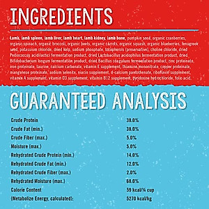 Stella & Chewy’s Freeze Dried Raw Dandy Lamb Meal Mixer – Dog Food Topper for Small & Large Breeds – Grain Free, Protein Rich Recipe – 3.5 oz Bag