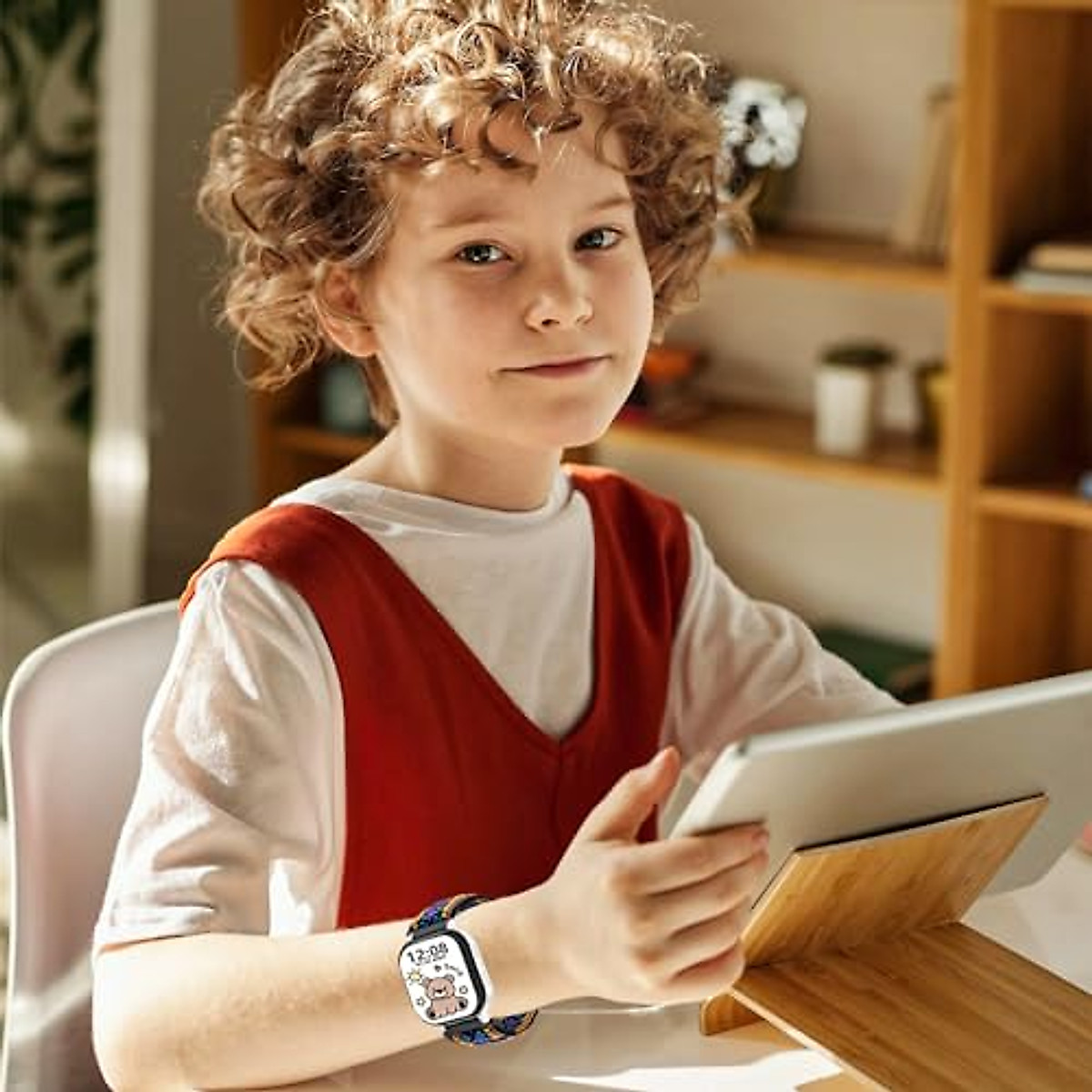 Khxriypha Nylon Band Replacement for Kids Compatible with Gizmo Watch Edition/Gizmo Watch 3/2/1 Gabb Watch/SyncUP Watch Elastic Sport Loop Bands with Adjustable Buckle for Girls/Boys