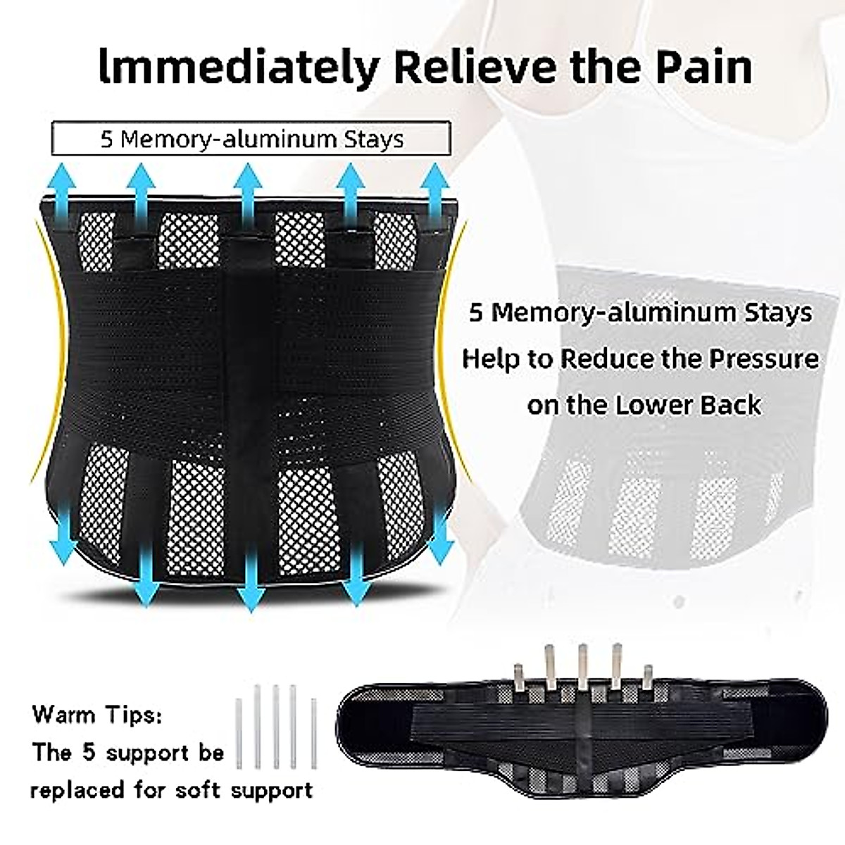 Lumbar Supports (Black, X-Large)