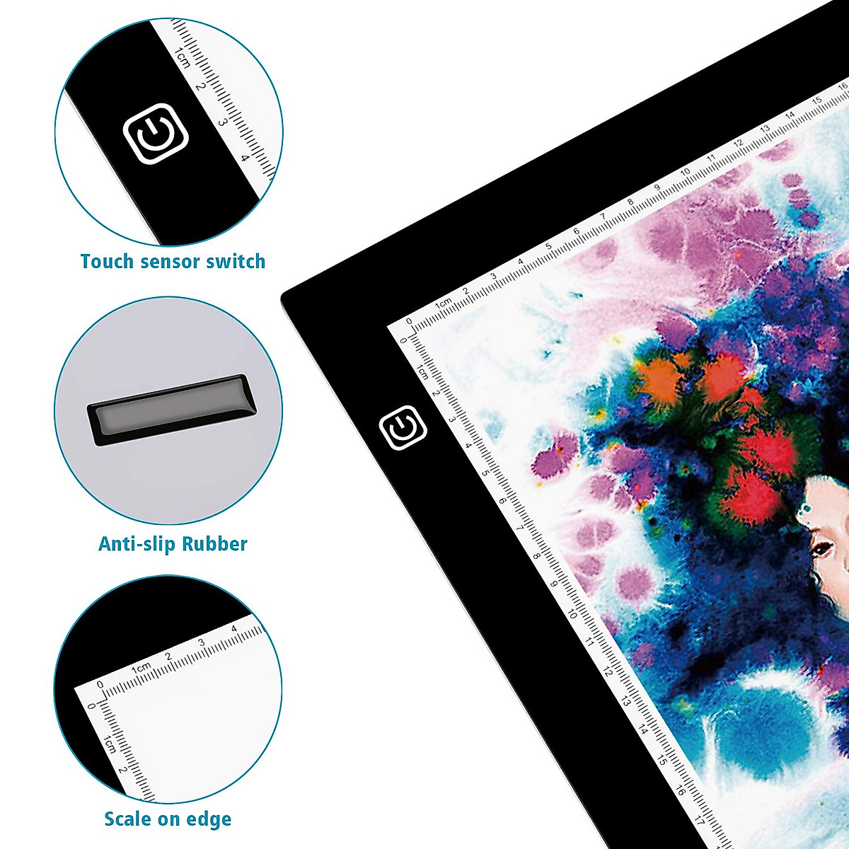 A2 Light Box, Large Size Tracing Light Pad, Ultra-Thin LED Light Board Stepless Brightness and Flicker-Free Design, Perfect for Drawing, 2D Animation, Calligraphy, Embossing, Sketching Tattoo