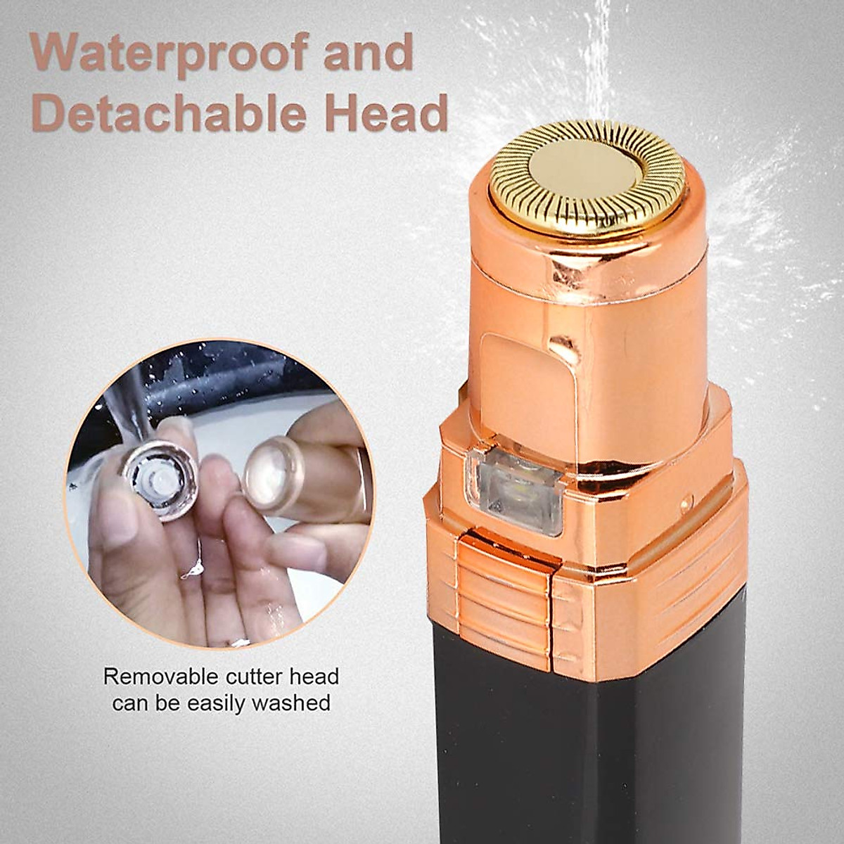 Hair Removal Machine, Compact Cute Lipstick Shape Mini Electric Hair Remover Face Body Hair Removal Machine for Women (Black)