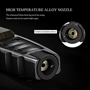 SAMNIU FireSaber Kitchen Solar Torch Butane Lighter, with safety lock, refillable & fits all gas tank, Adjustable Flame for Desserts, caramel pudding, grill, BBQ, Father's Day gift for men dad