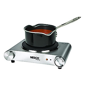 Nesco SB-01 Stainless Steel Electric Burner, 1500-watt, standard, Silver