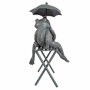 Pure Garden Frog Couple Lawn and Garden Décor, Bronze