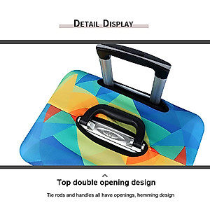 MosaiRudo Thicker Luggage Cover Elastic Suitcase Cover Protector Fits 18-32 Inch Suitcase Travel Accessories (World Map, S)