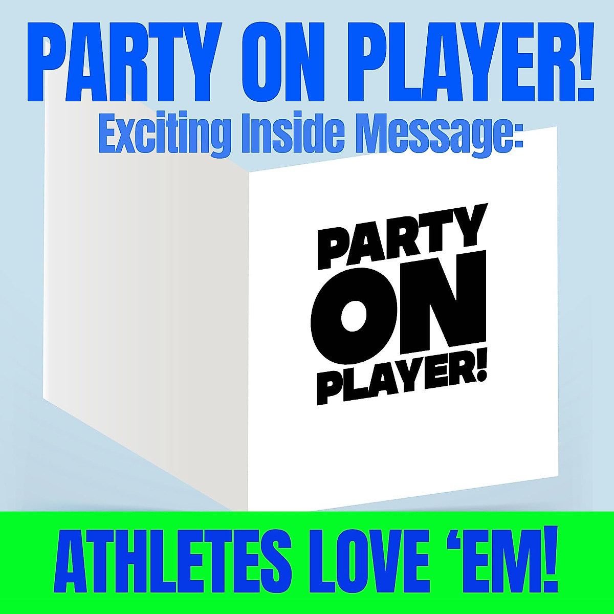 Play Strong Basketball Happy Fun Epic Birthday Card 1-Pack (5x7) Incredible Sports Birthday Cards Greeting Cards Awesome for Basketball Players, Coaches and Fans Birthdays, Gifts and Parties!