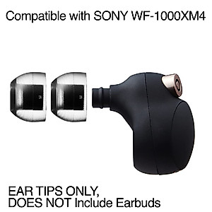 AZLA SednaEarfit Crystal Standard (M) - Earbud Tips for Wireless Headphones - Noise Canceling Earbuds Replacement Tips - Eartips Compatible with Shure, Sony, Beats, Sennheiser, Jabra, and JBL