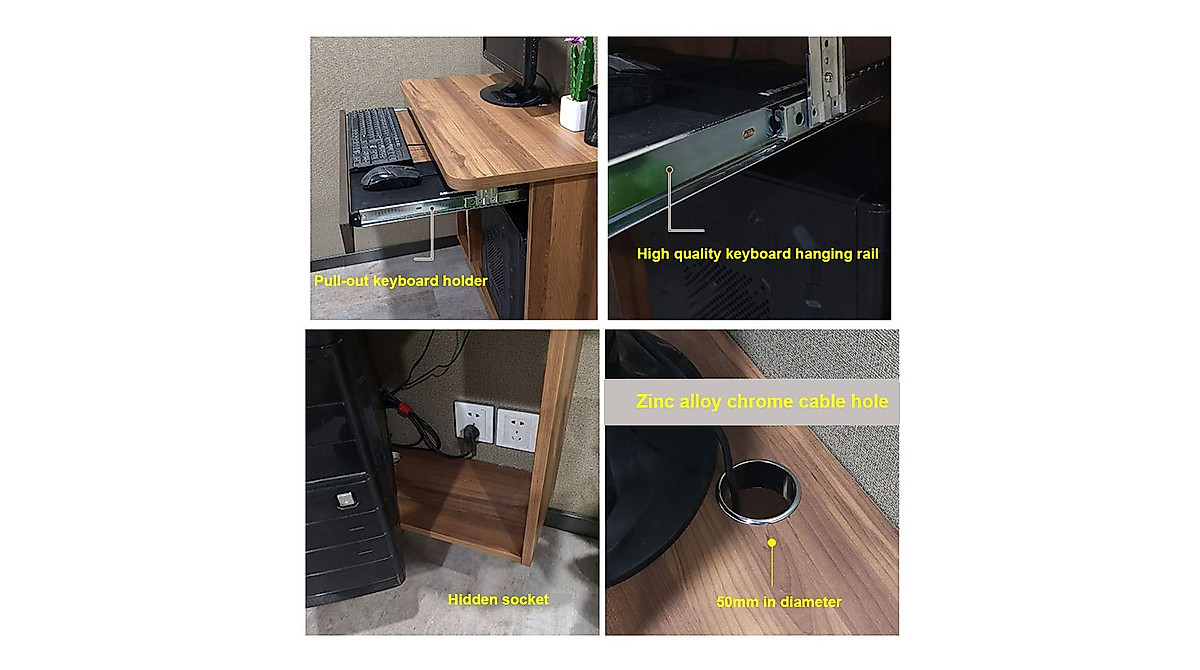 Stylish Floating Wall Desk with Bookshelves for Home Office