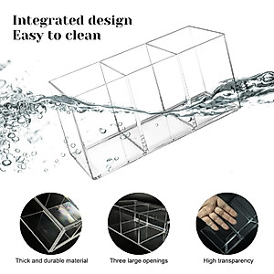 Rainmae 2Pack Acrylic Cutlery Storage Organizer, Plastic Cutlery Utensil Holder Storage Organizer Caddy for Kitchen Countertop Organization - Holds Fork, Knife, Spoon, Silverware Tableware Storage Box