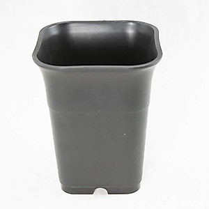 3 Square Plastic Cascade Bonsai Pot, Succulent & Orchid Planter - 4"x 4"x 5.5"