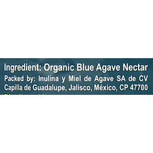 Blue Green Agave Organic Nectar, Light Blue, 176 Ounce
