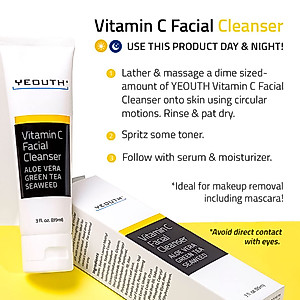 YEOUTH Vitamin C Cleanser for Face Wash 3 fl oz