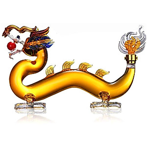 Aimee-JL 500ML/1000ML/1500ML Dragon Whiskey Decanter Set for Liquor, Scotch, Bourbon, Vodka (1500ml)