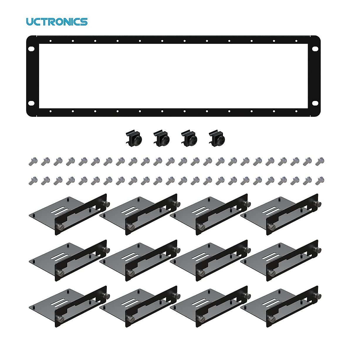 UCTRONICS Jetson Nano Rackmount, 19" 3U Rackmount Supports up to 12 Units, Front Removable with Captive Loose-Off Screws, Compatible with All Nvidia Jetson Nano A02 B01 2G Developer Kit