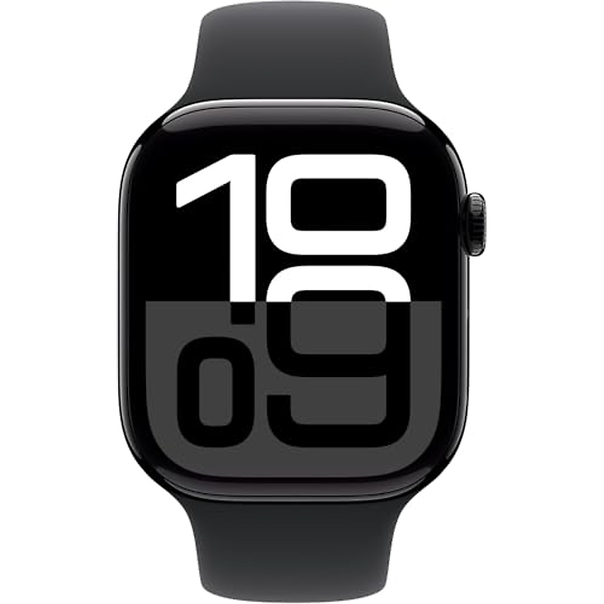 Apple Watch Series 10 [GPS + Cellular, 42mm] - Jet Black Aluminum Case with Black Sport Band, S/M (Renewed)