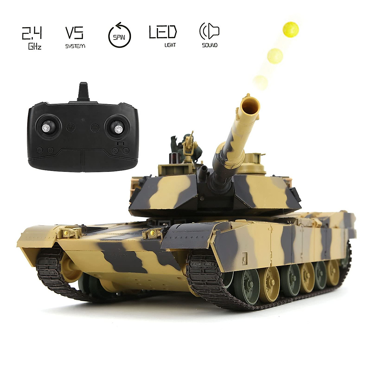 Remote Control 2 4Ghz 1/24 Scale case Military case Model Toy with Simulation Sounds for Boys and Girls, RC case Military Truck Vehicles RC Car, rc case Guns Army Toys Remote Control 1/24
