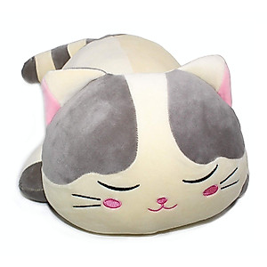 Vintoys Very Soft Cat Big Hugging Pillow Plush Kitten Kitty Stuffed Animals Gray 23.5"