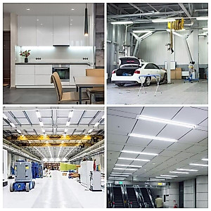 2FT LED Tube Light, T8 T10 Type B LED Light Bulb, 12W 5000K,1560LM High Bright, Replacement 24 Inch F20T12 Fluorescent,Double Ended Power, Clear Cover,4 Pack