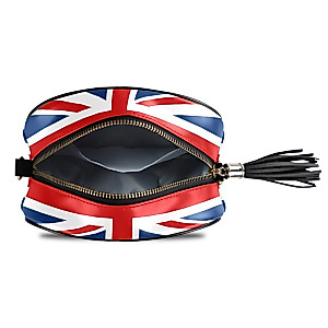 ALAZA PU Leather Small Crossbody Bag Purse Wallet UK British Flag Cell Phone Bags with Adjustable Chain Strap & Multi Pocket