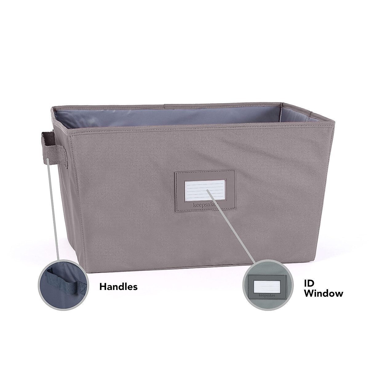 Covermates Keepsakes - Heavy Duty Material - ID Window - Reinforced Handles - Indoor Storage, Graphite